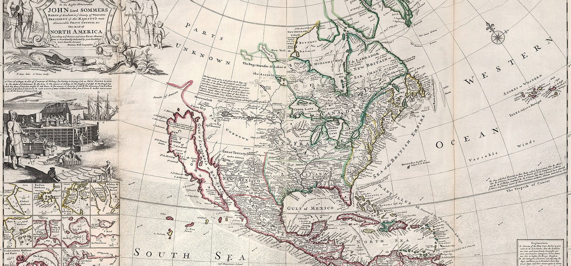 Old Maps of North America: USA, Canada & Mexico – The Unique Maps Co.