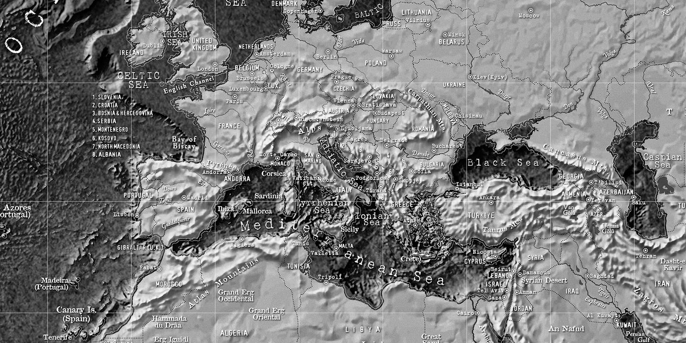 Cartes du monde modernes – The Unique Maps Co.