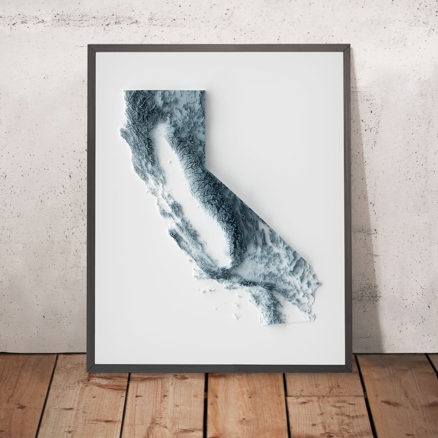 California Topographic 3D Relief Map – The Unique Maps Co.