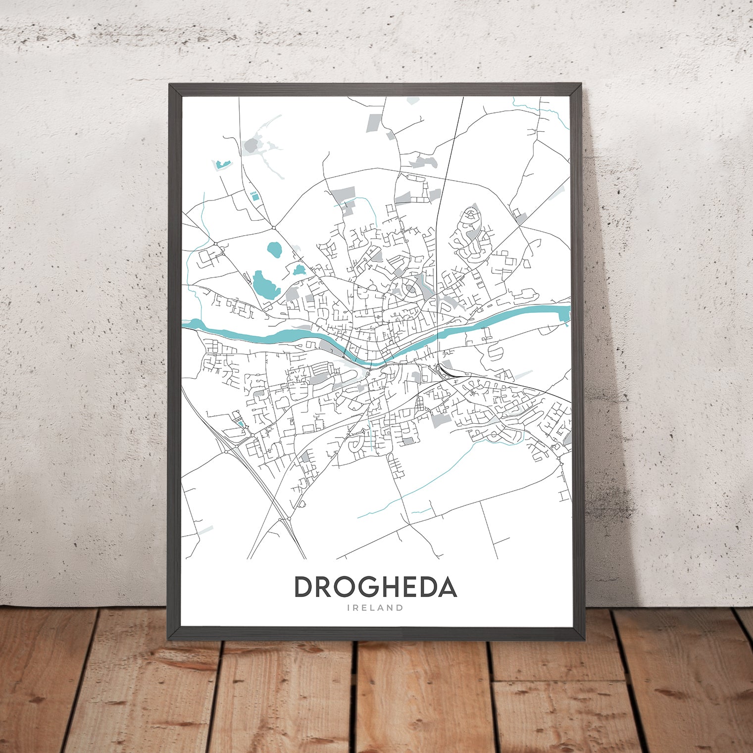 Modern City Map of Drogheda, Ireland: St. Laurence's Gate, St. Mary's ...
