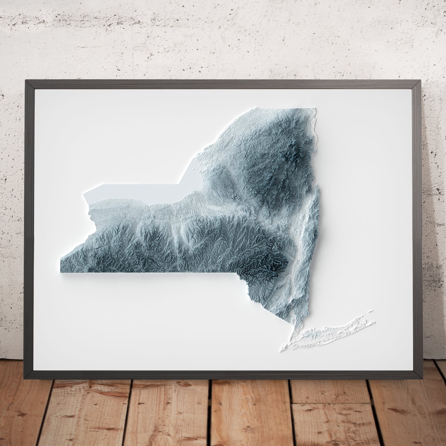 New York Topographic 3D Relief Map – The Unique Maps Co.