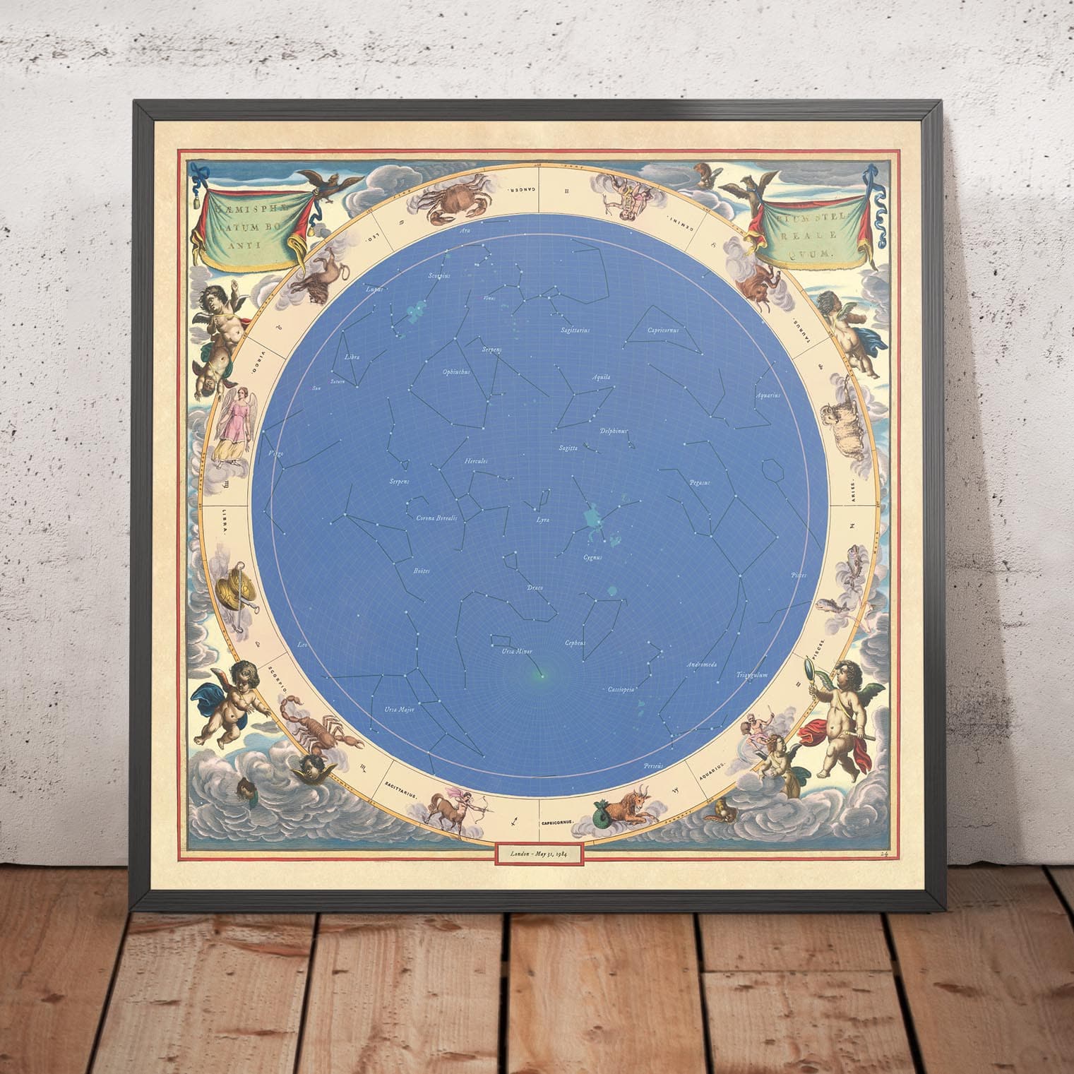 Personalised Old Star Map: Custom Celestial Chart for Specific Date, B ...