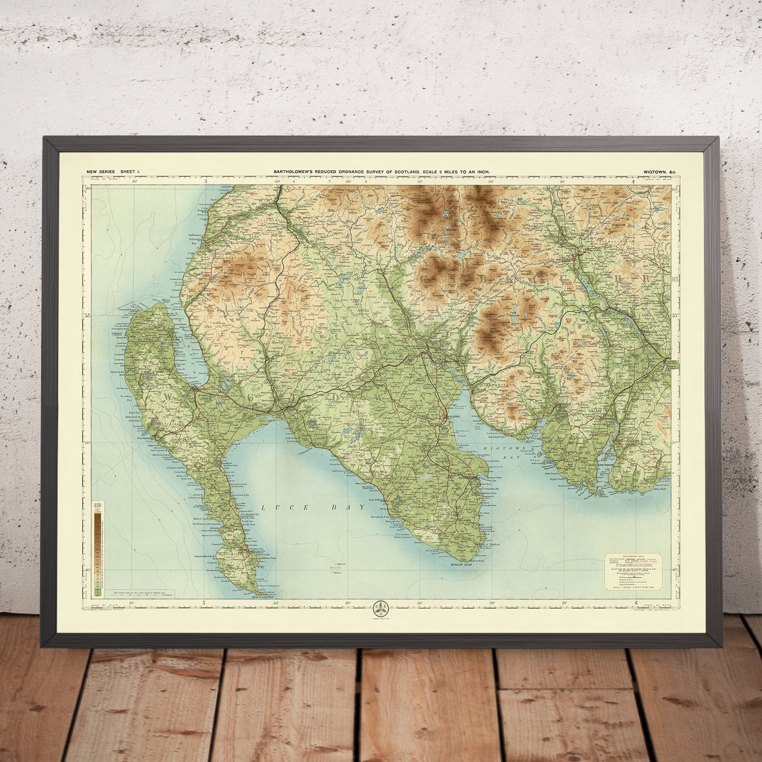 Old OS Map of Wigtownshire by Bartholomew, 1901: Stranraer, Luce Bay ...