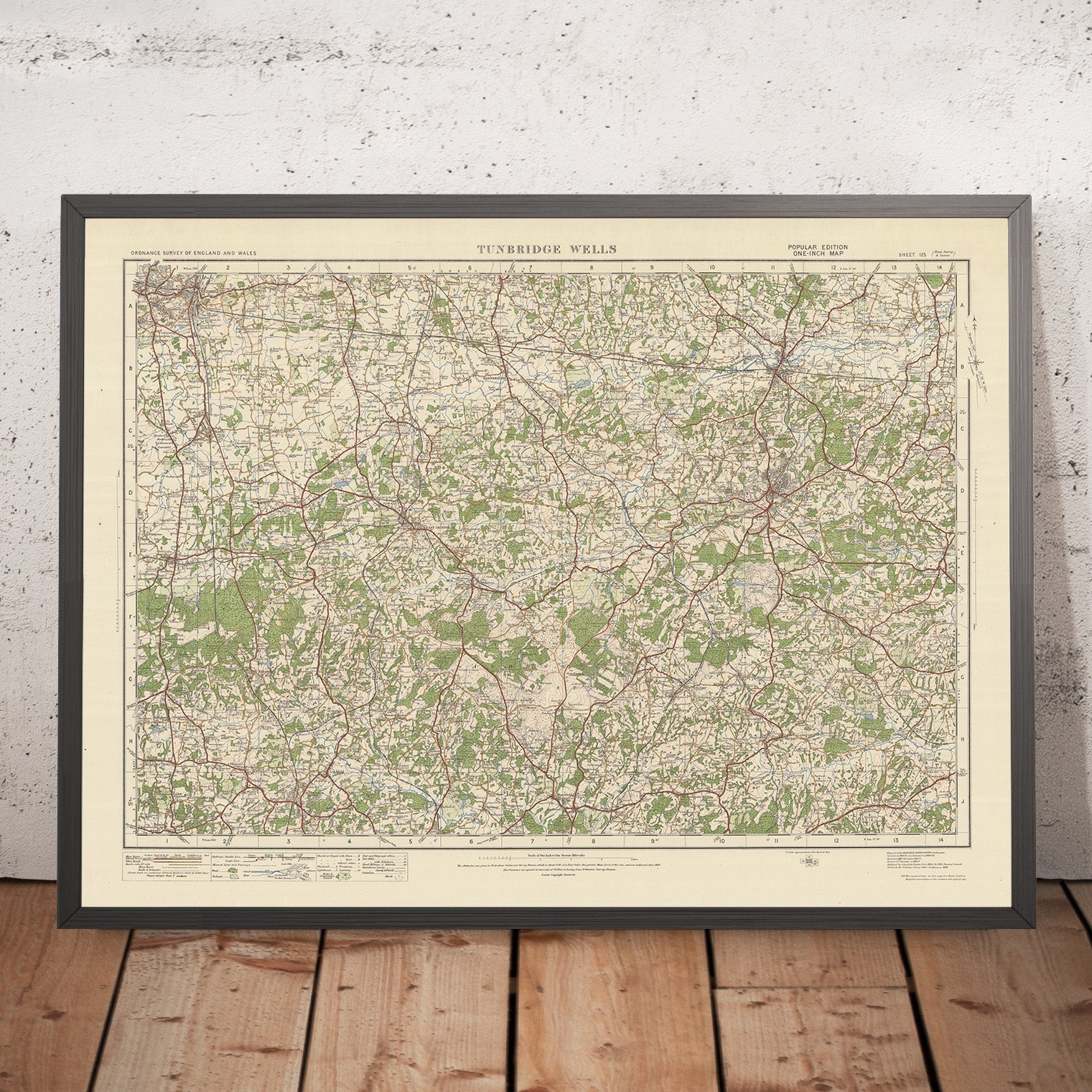 Old Ordnance Survey Map, Sheet 125 - Tunbridge Wells, 1925: Redhill, T ...