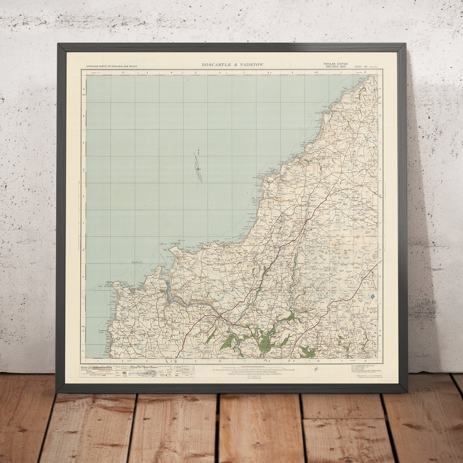 Old Ordnance Survey Map, Sheet 136 - Boscastle & Padstow, 1925: Wadebr ...