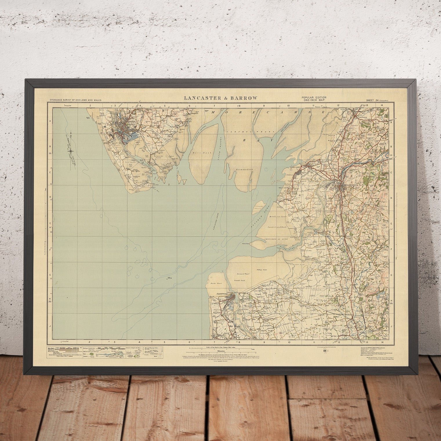 Old Ordnance Survey Map, Sheet 24 - Lancaster & Barrow, 1925: Morecamb ...