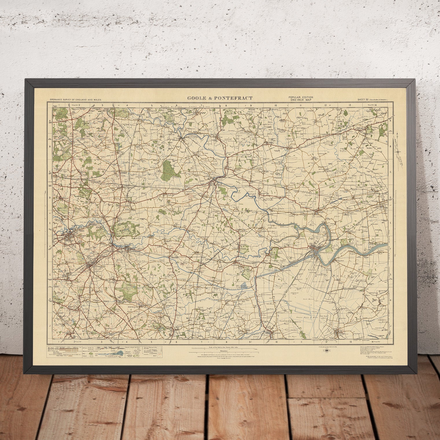 Old Ordnance Survey Map, Sheet 32 - Goole & Pontefract, 1925: Castlefo ...