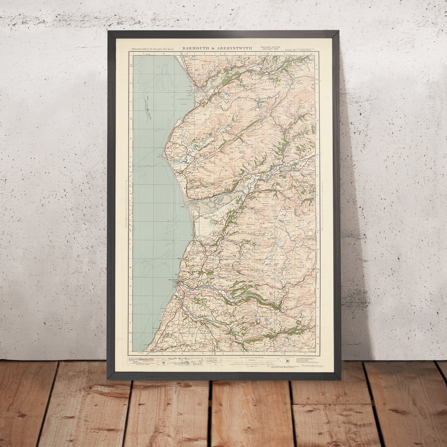 Old Ordnance Survey Map, Sheet 68 - Barmouth & Aberystwyth, 1925: Tywy ...