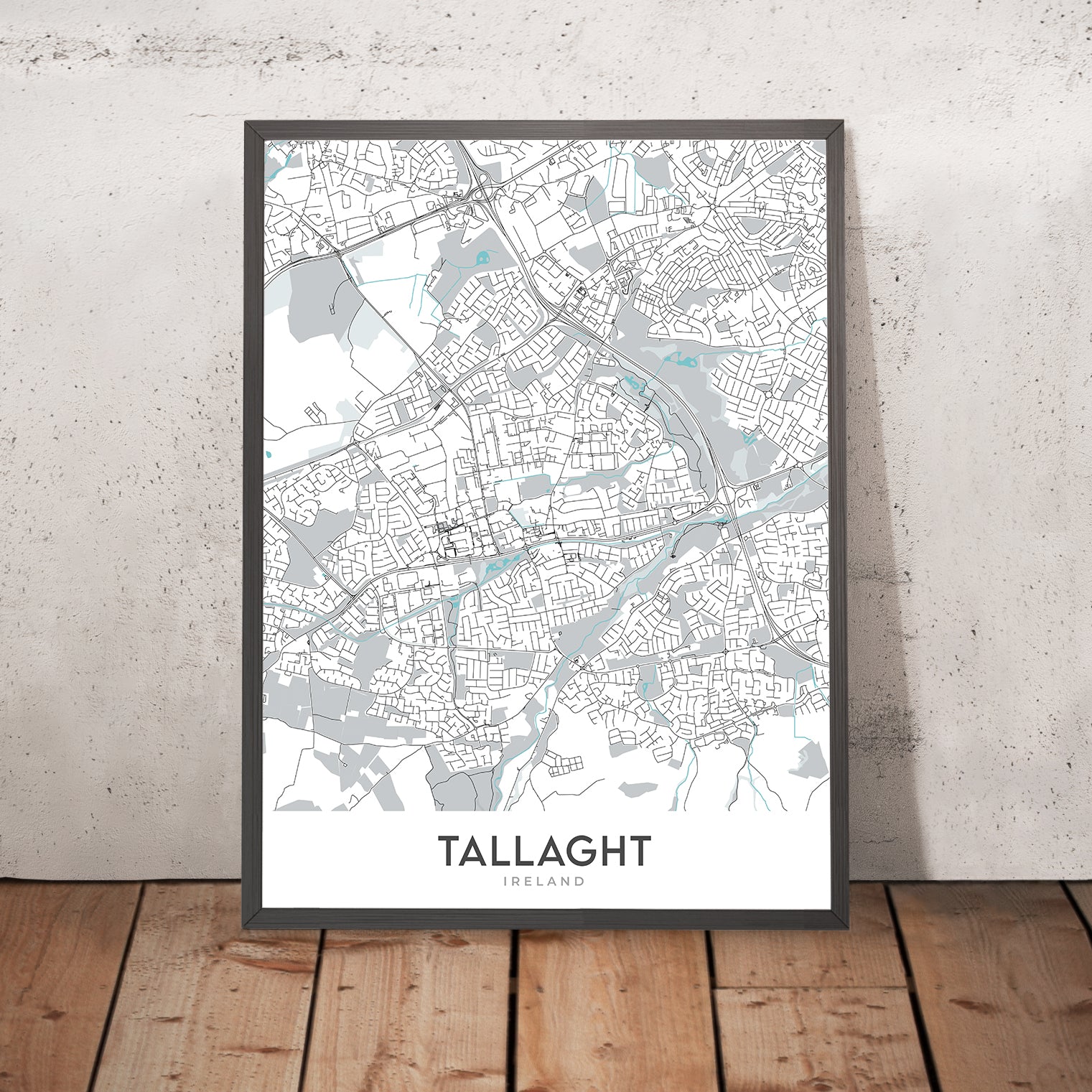 Modern City Map of Tallaght, Ireland: Tallaght Stadium, The Square, Ta ...