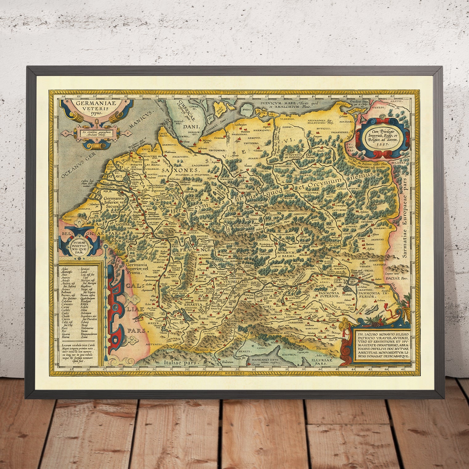 Old Map of Ancient Germany and North Europe by Abraham Ortelius, 1624 ...