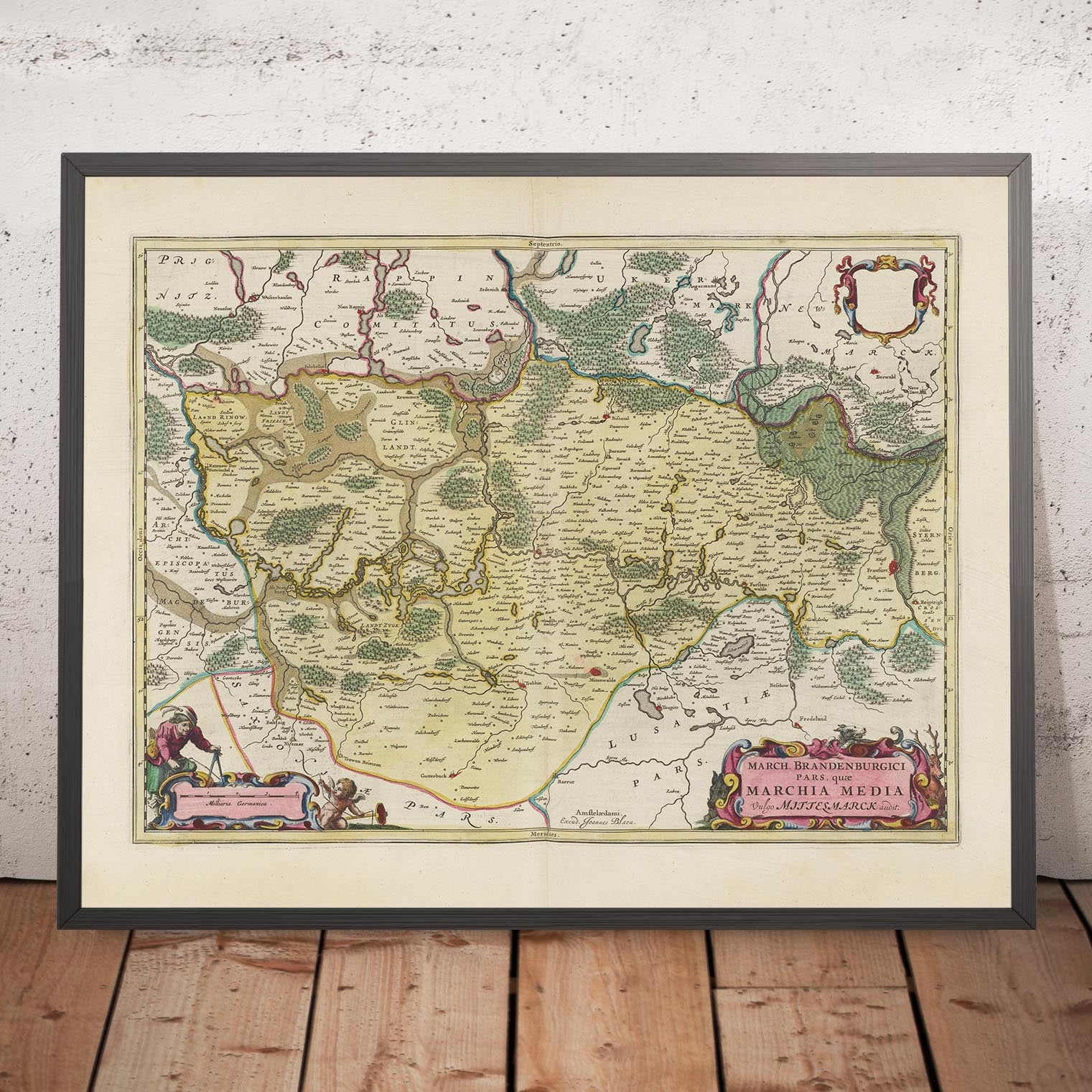 Old Map of Berlin-Brandenburg by Joan Blaeu, 1665: Berlin, Potsdam ...