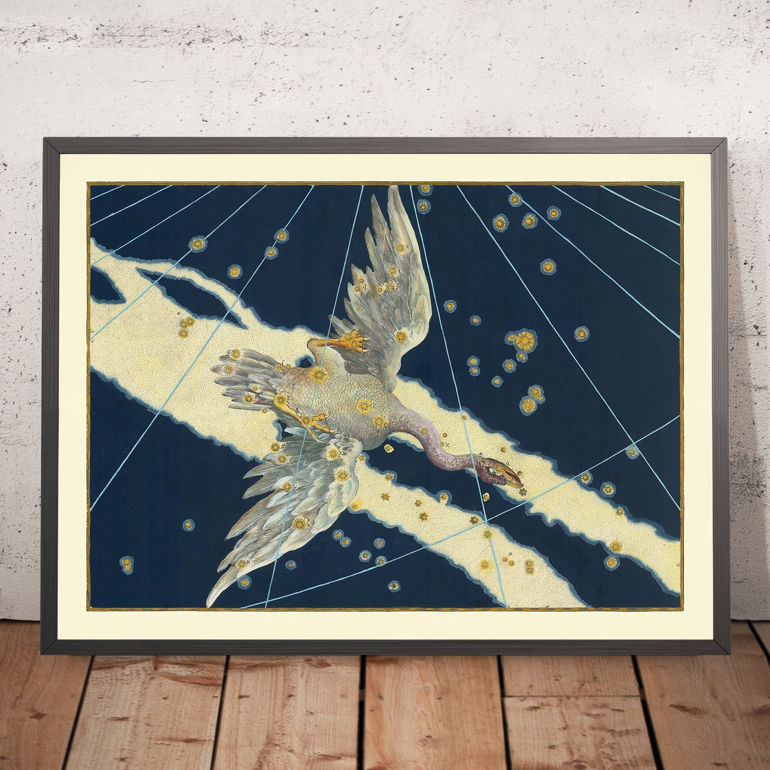 Old Star Map of Cygnus (The Swan) by Johann Bayer, 1603 - Celestial Co ...
