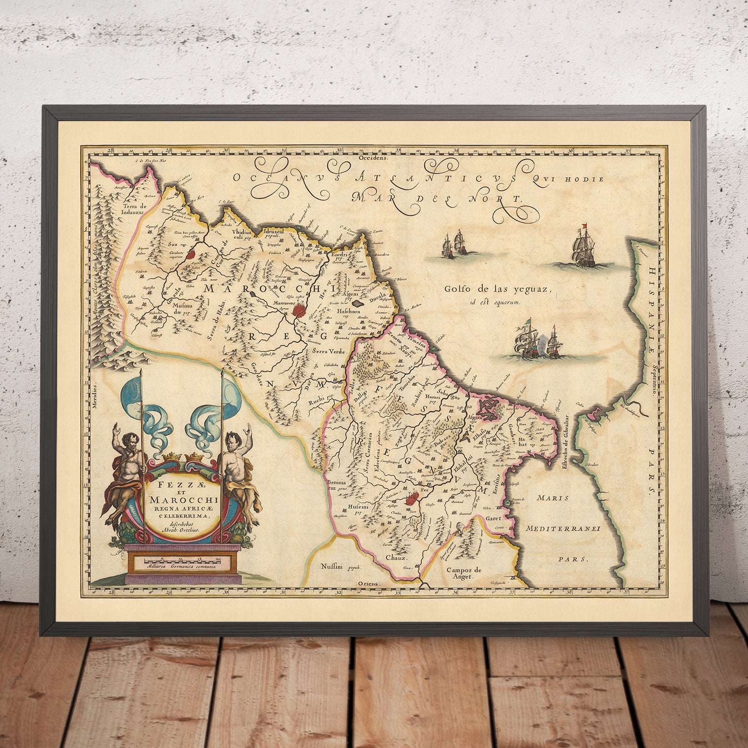 Old Map of Kingdoms of Fez & Marrakech, Morocco by Visscher, 1690: Rab ...