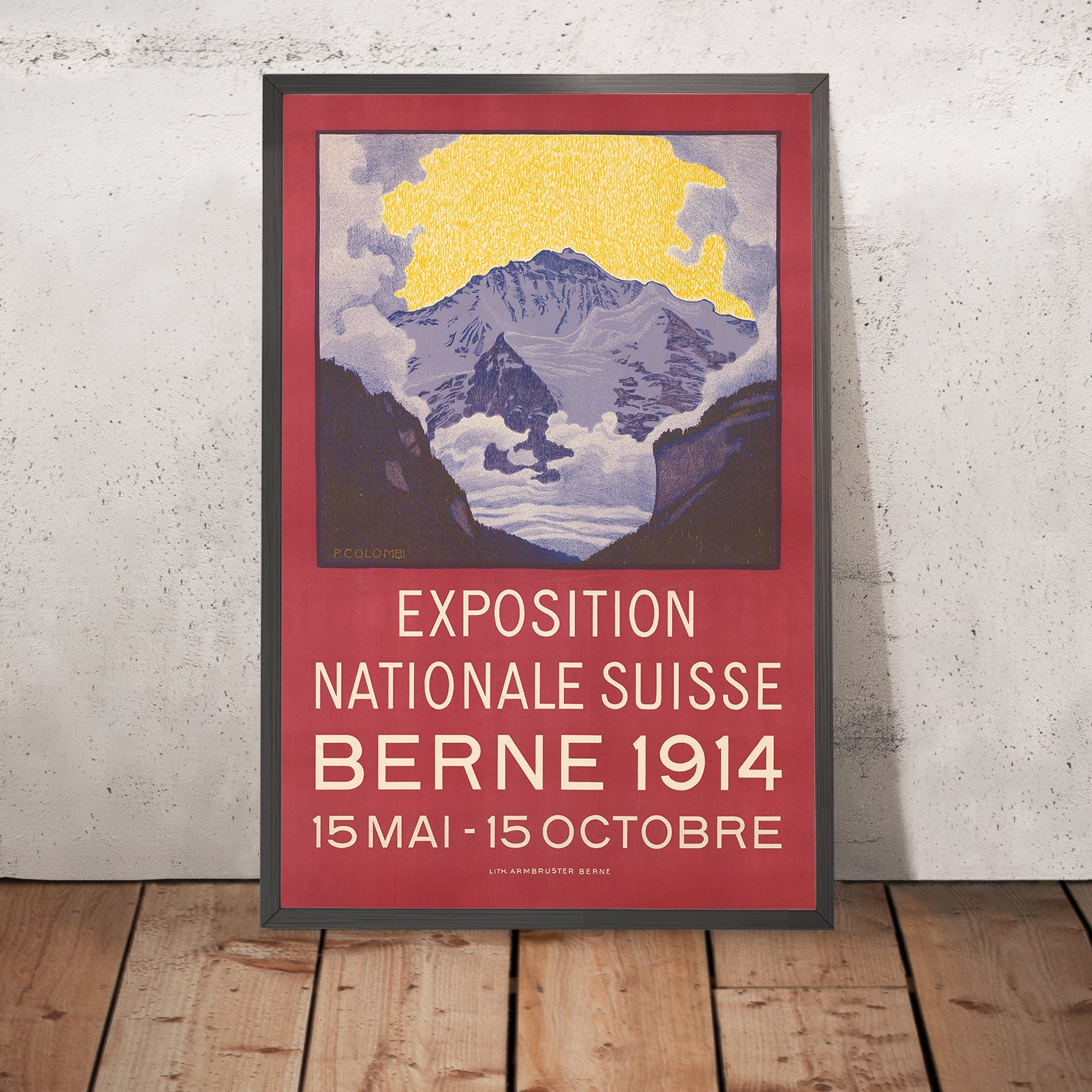Bern Travel Poster: Swiss National Exhibition by Plinio Colombi, 1914 ...