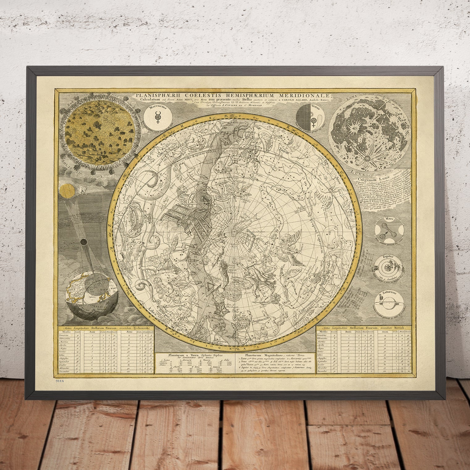 Star & Zodiac Chart for the Southern Hemisphere by Cóvens et Mortier ...