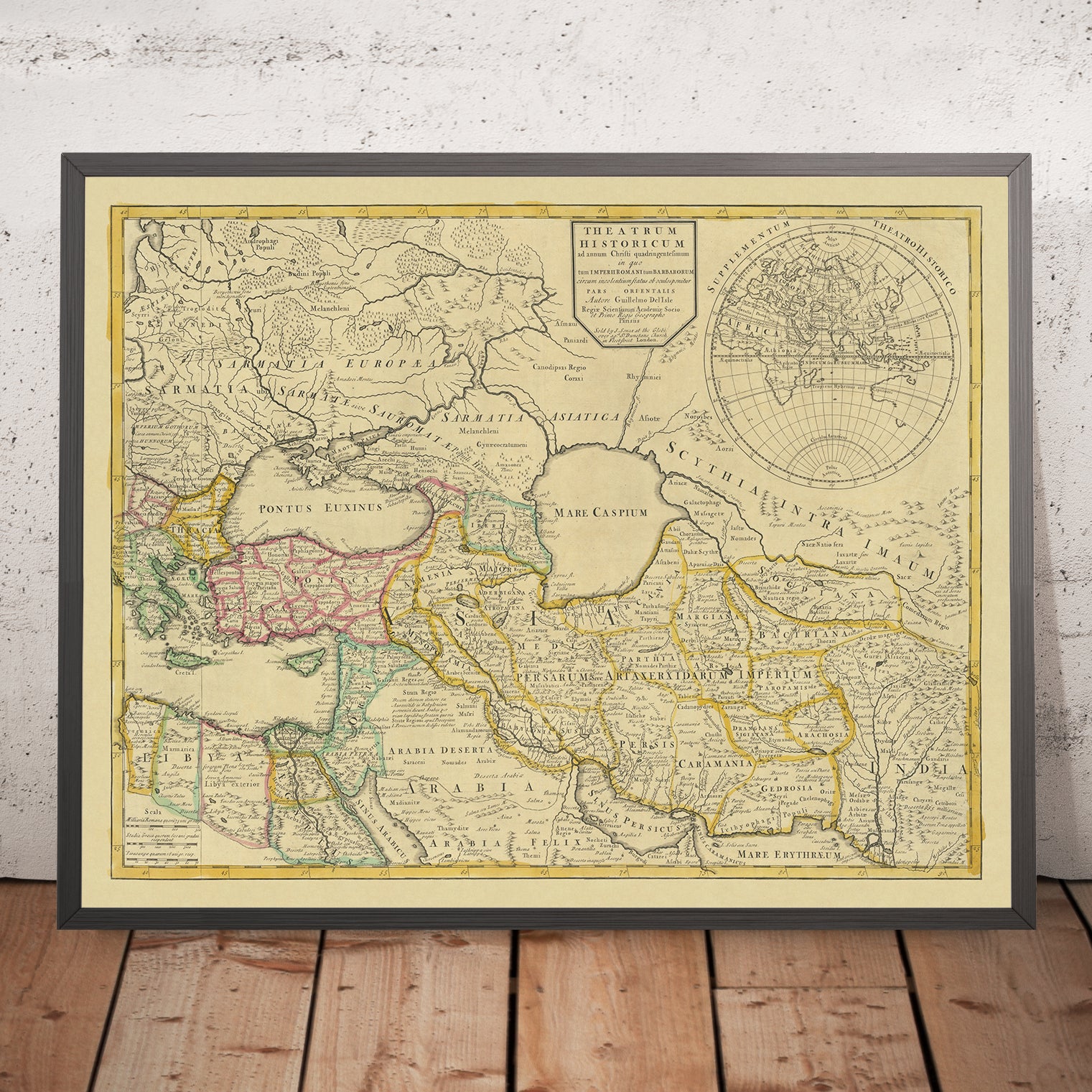 Old Map of Eastern or Byzantine Roman Empire by Senex, 1714: Constanti ...