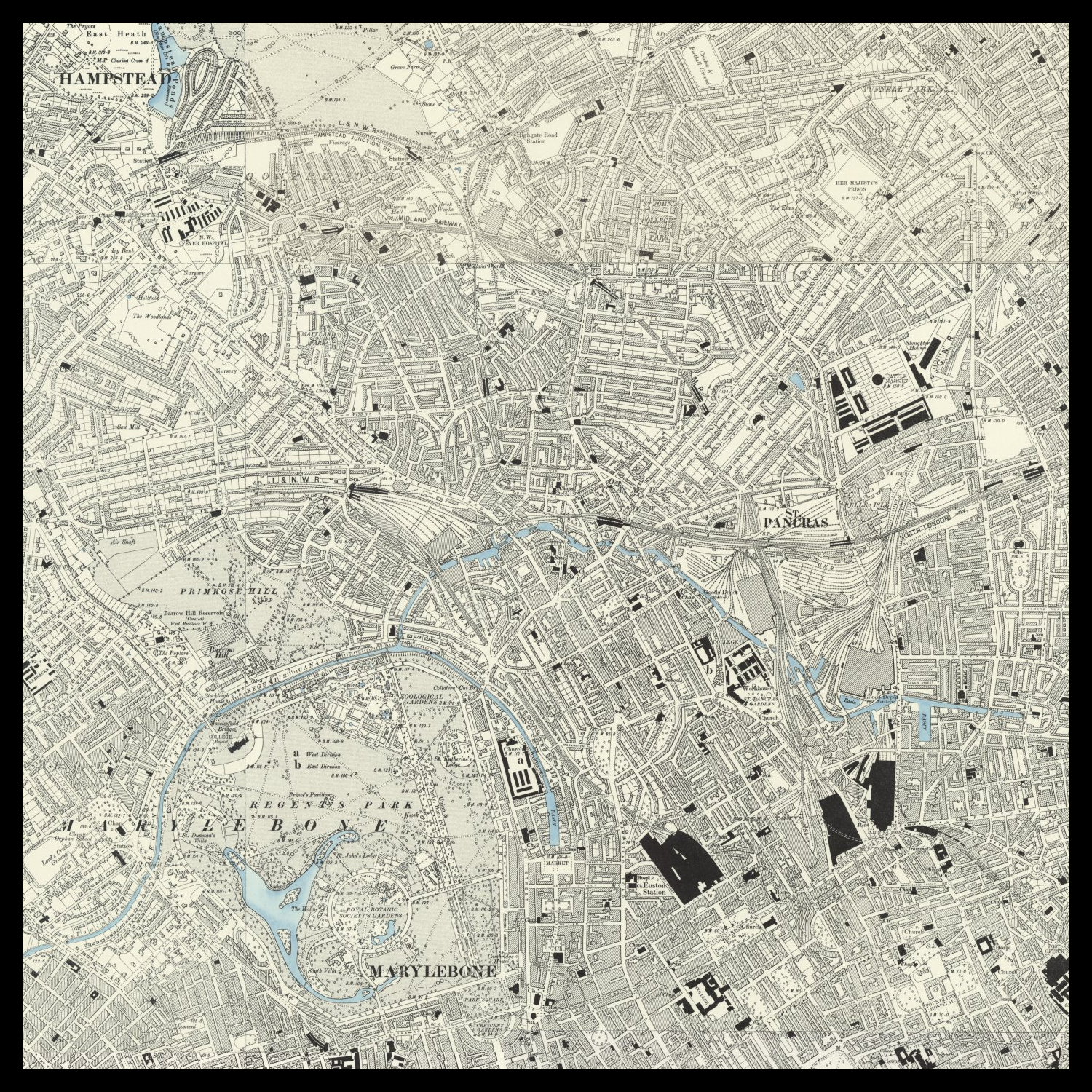 Personalised Old Map of Camden Town – The Unique Maps Co.