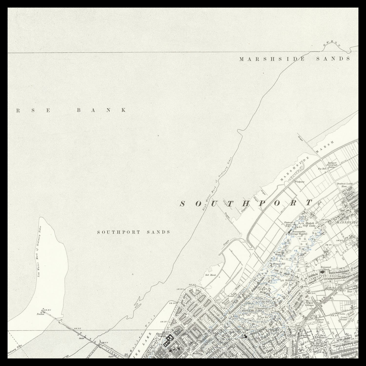 Personalised Old Map of Crosby – The Unique Maps Co.