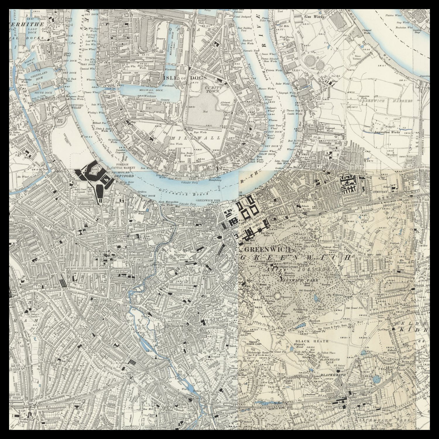 Personalised Old Map of Greenwich – The Unique Maps Co.