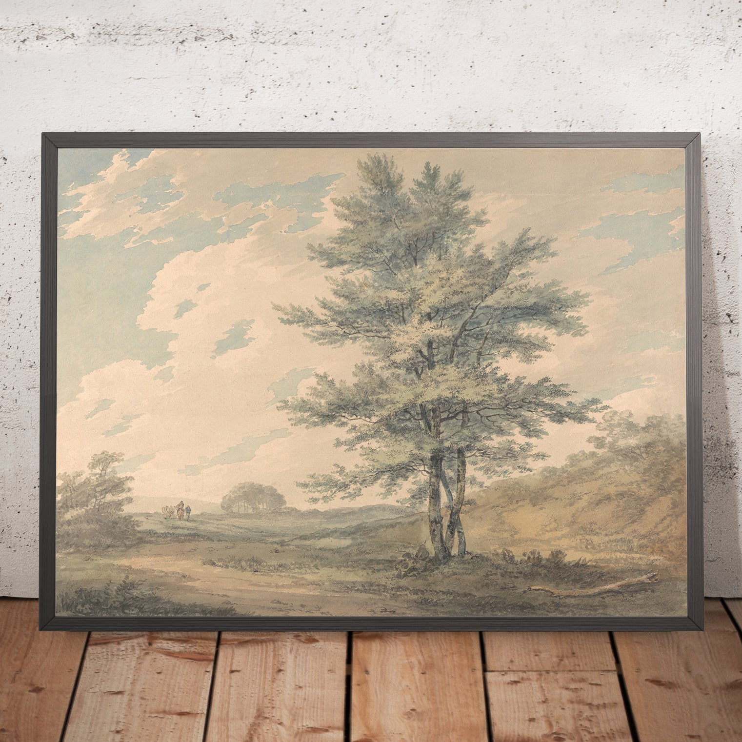 Landscape with Trees and Figures by Turner, 1796 – The Unique Maps Co.
