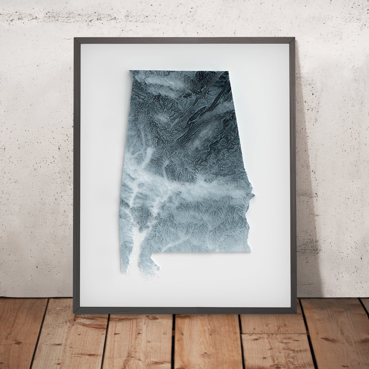 Alabama Topographic 3D Relief Map – The Unique Maps Co.