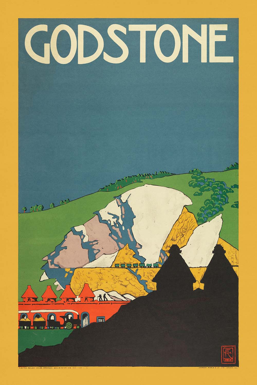 Godstone Travel Poster: London Underground by Edward McKnight Kauffer ...