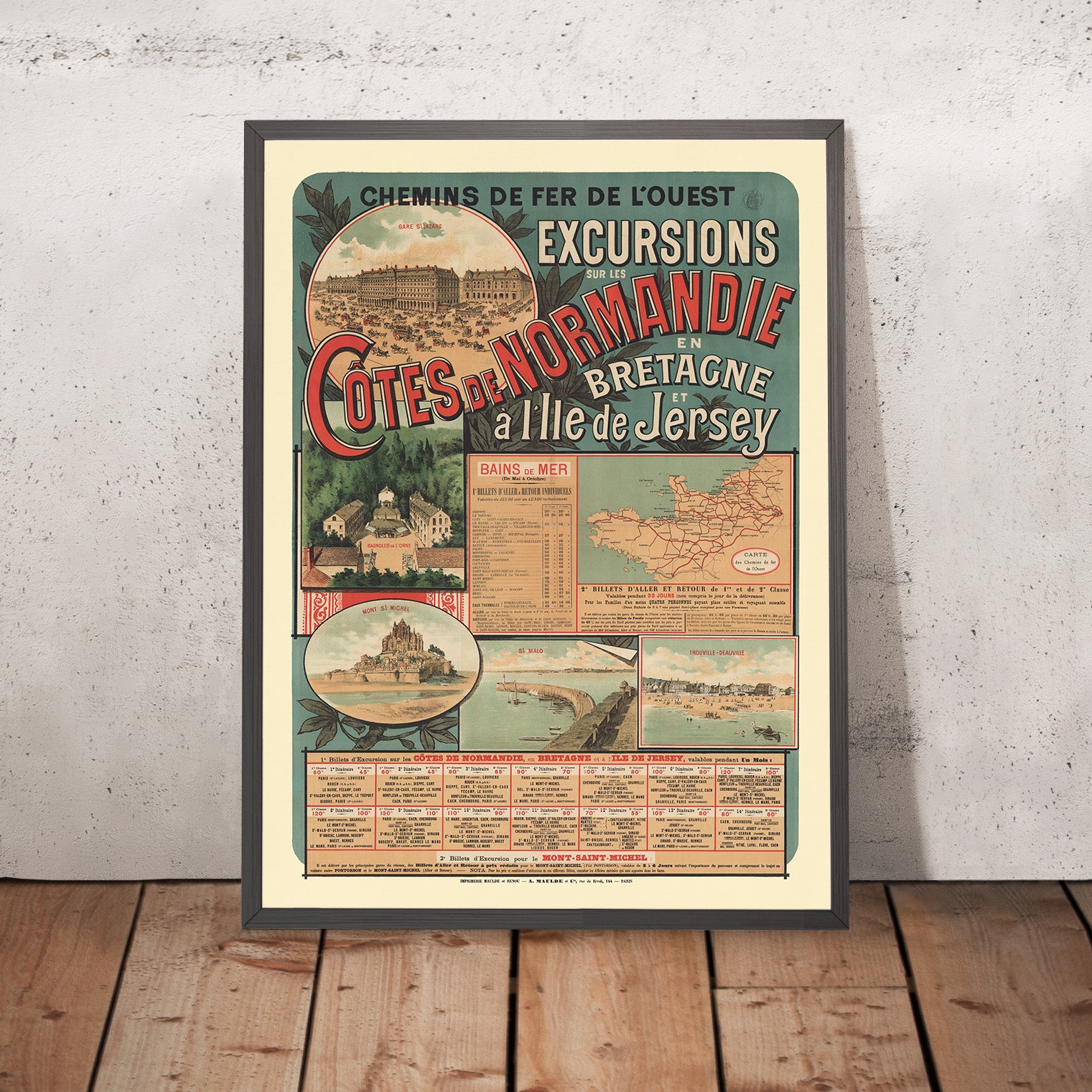 Normandy Travel Poster: Excursions sur les Côtes de Normandie by Imp ...