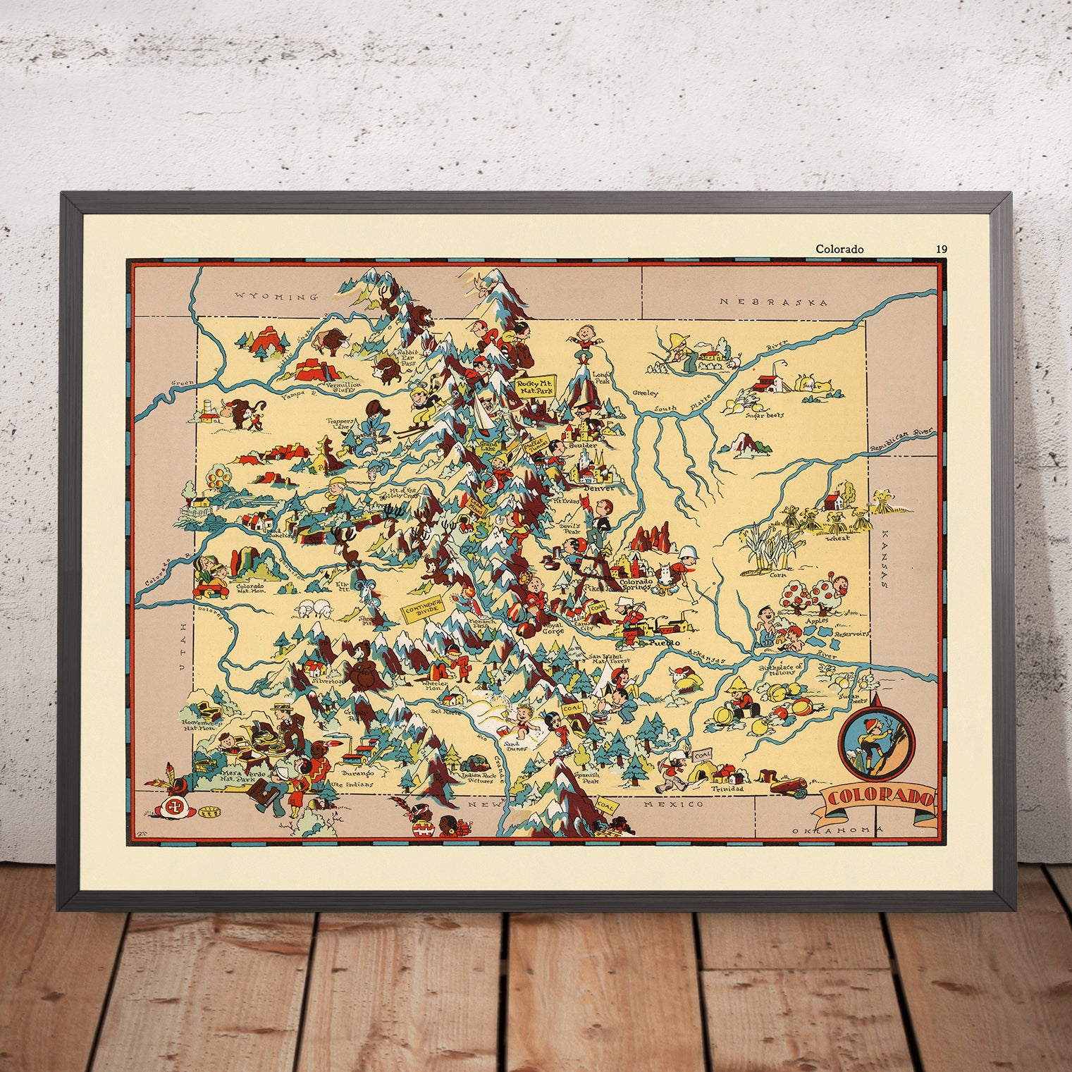 Pictorial Map of Colorado by Ruth Taylor White, 1935: Denver, Rocky Mo ...