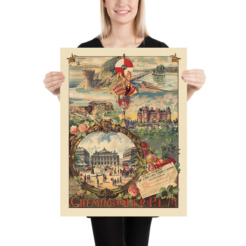 France Travel Poster: Chemins de Fer P.L.M. Lac du Bourget, Genève, Mo ...