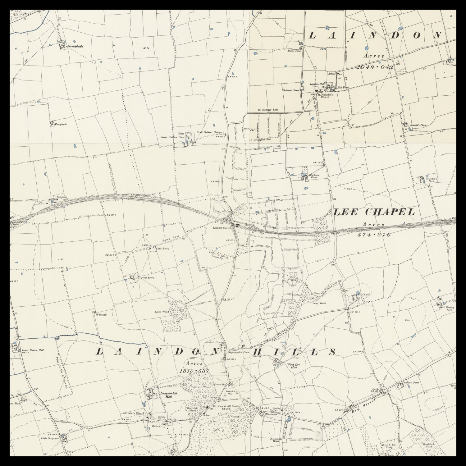 Personalised Old Map of Thundersley & South Benfleet – The Unique Maps Co.