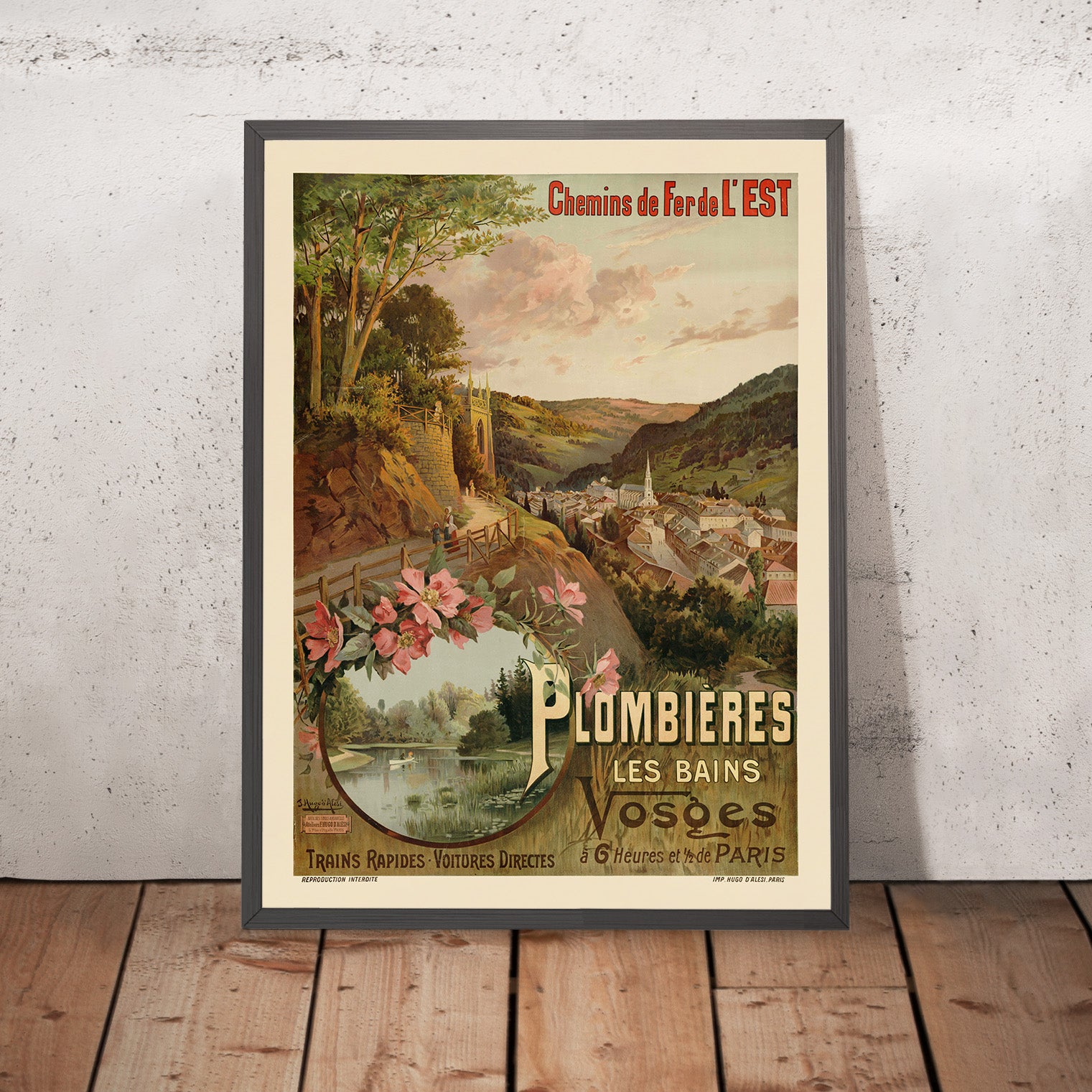 Plombières-les-Bains Travel Poster: Chemins de fer de l’Est by F. Hugo ...