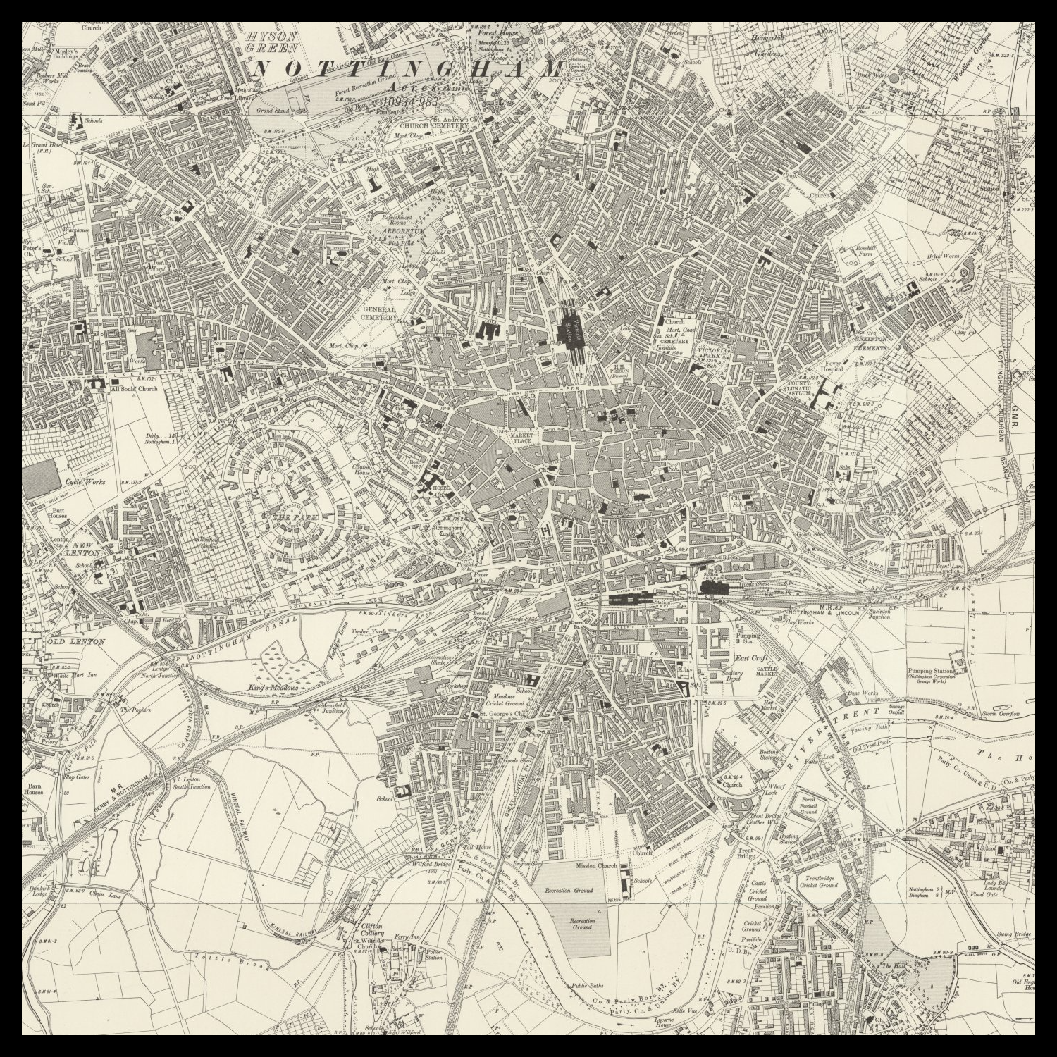 Personalised Old Map of Carlton – The Unique Maps Co.