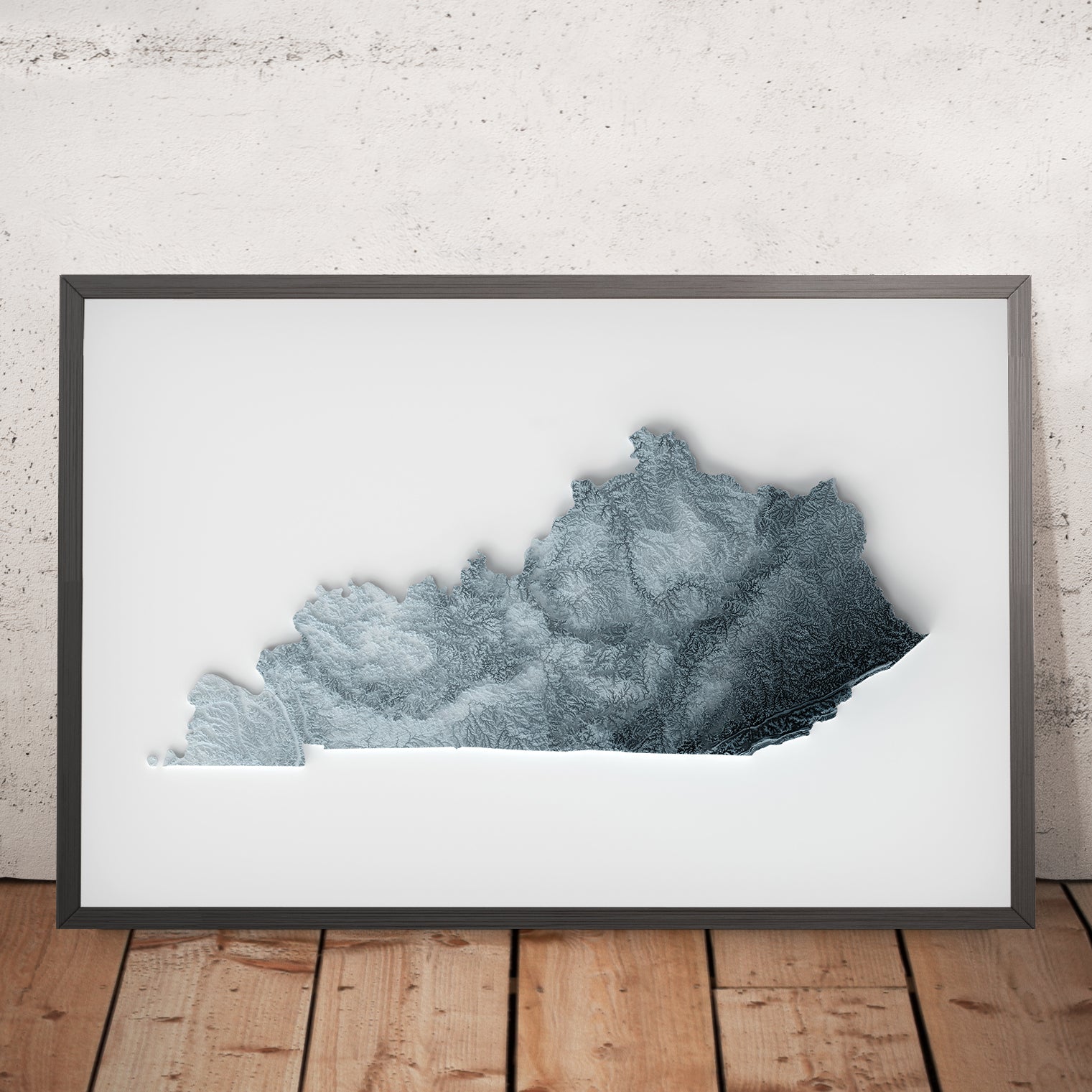 Kentucky Topographic 3D Relief Map – The Unique Maps Co.