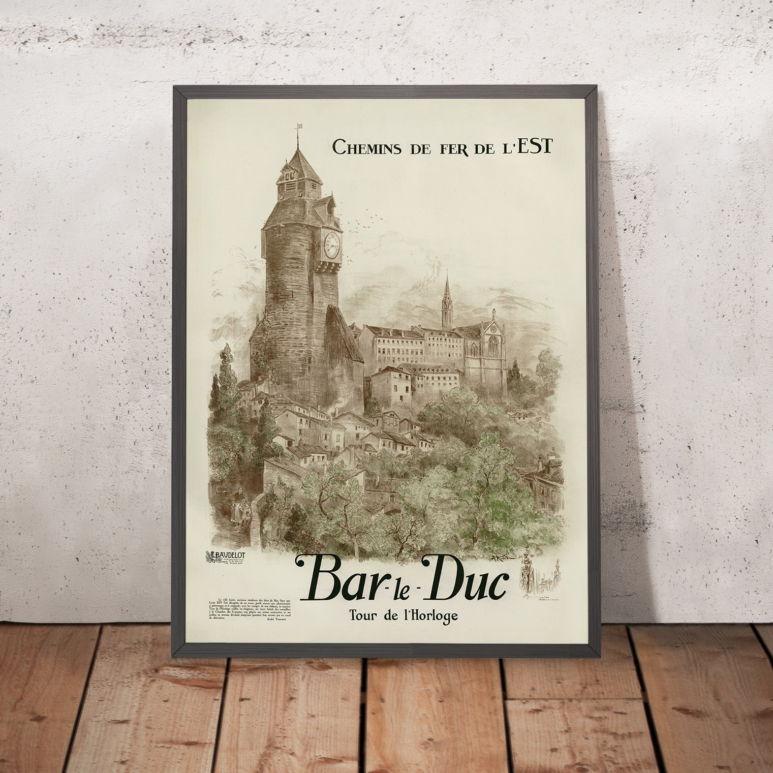 Bar-le-Duc Travel Poster: Tour de l’Horloge by Albert Robida – The ...