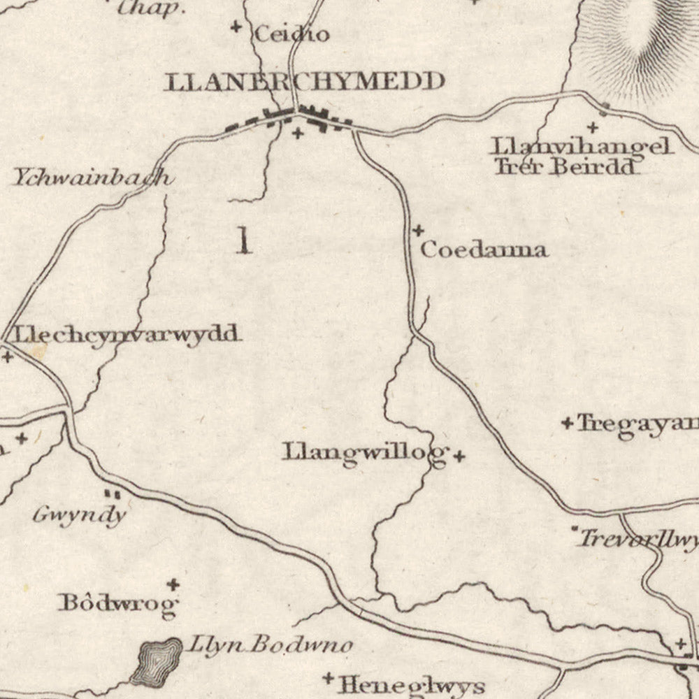 Old Map of Anglesey, Wales by Lewis, 1844: Holyhead, Llangefni, Amlwch – The Unique Maps Co.