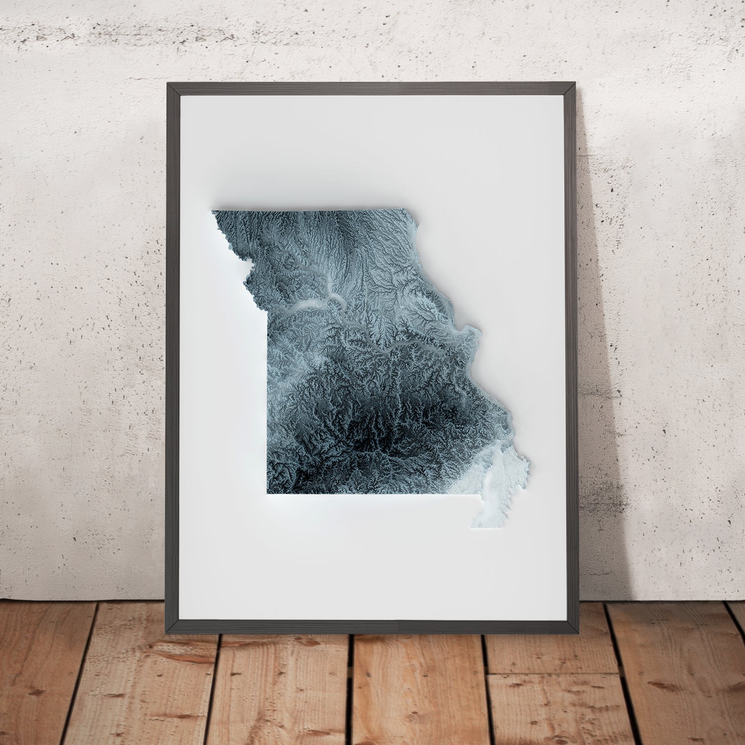 Missouri Topographic 3D Relief Map – The Unique Maps Co.