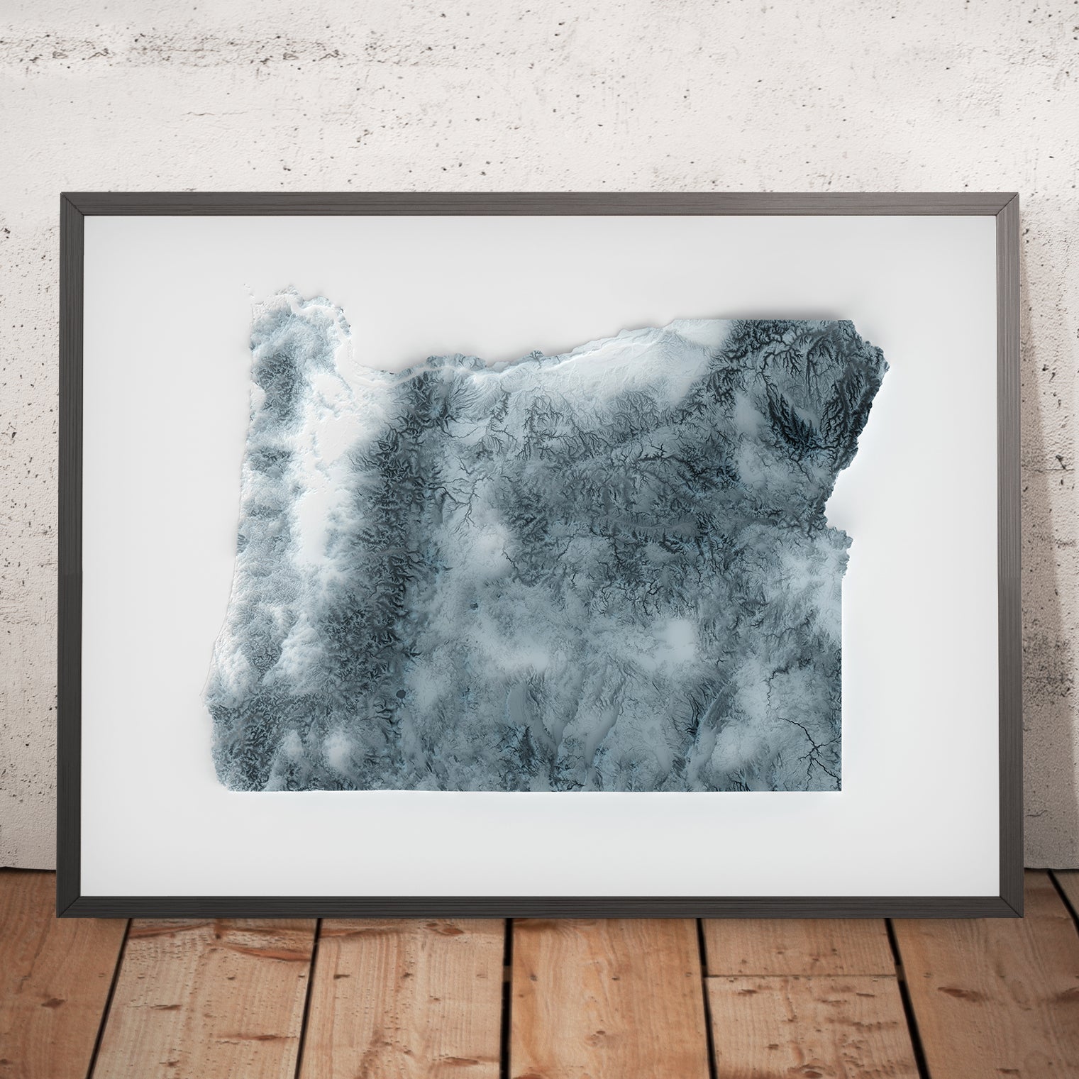 Oregon Topographic 3D Relief Map – The Unique Maps Co.