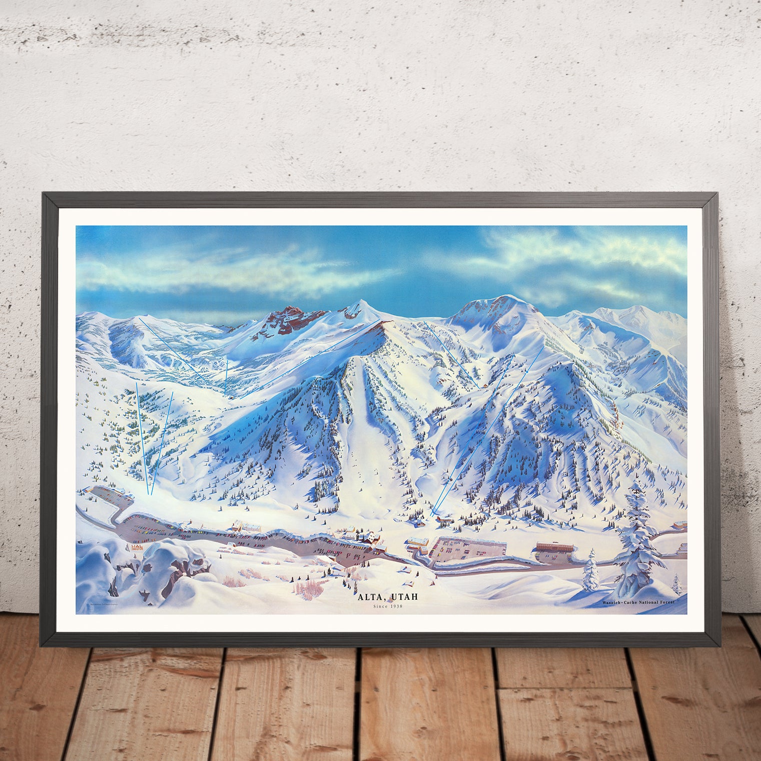 Alta, Utah Since 1938: Ski Poster – The Unique Maps Co.