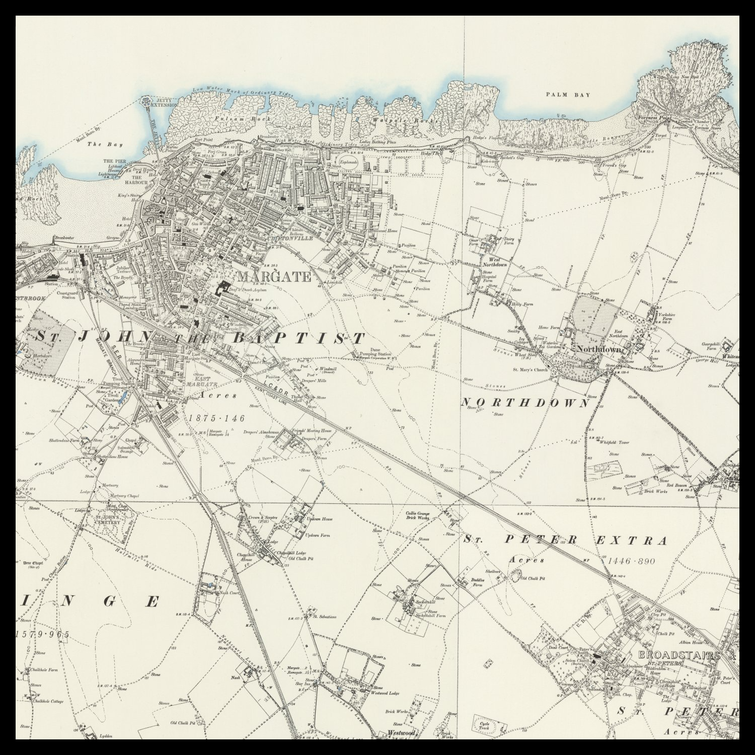 Personalised Old Map of Margate – The Unique Maps Co.