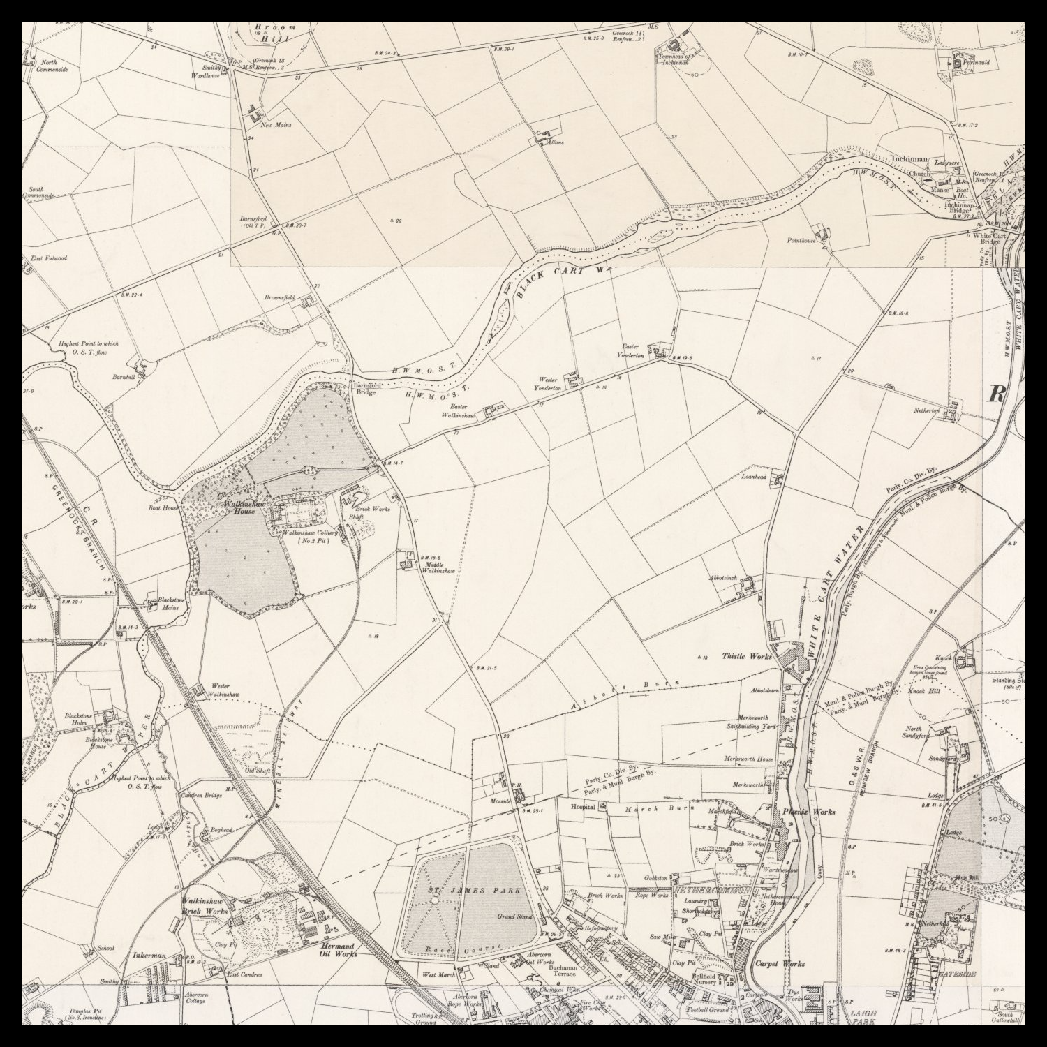 Personalised Old Map of Clydebank – The Unique Maps Co.