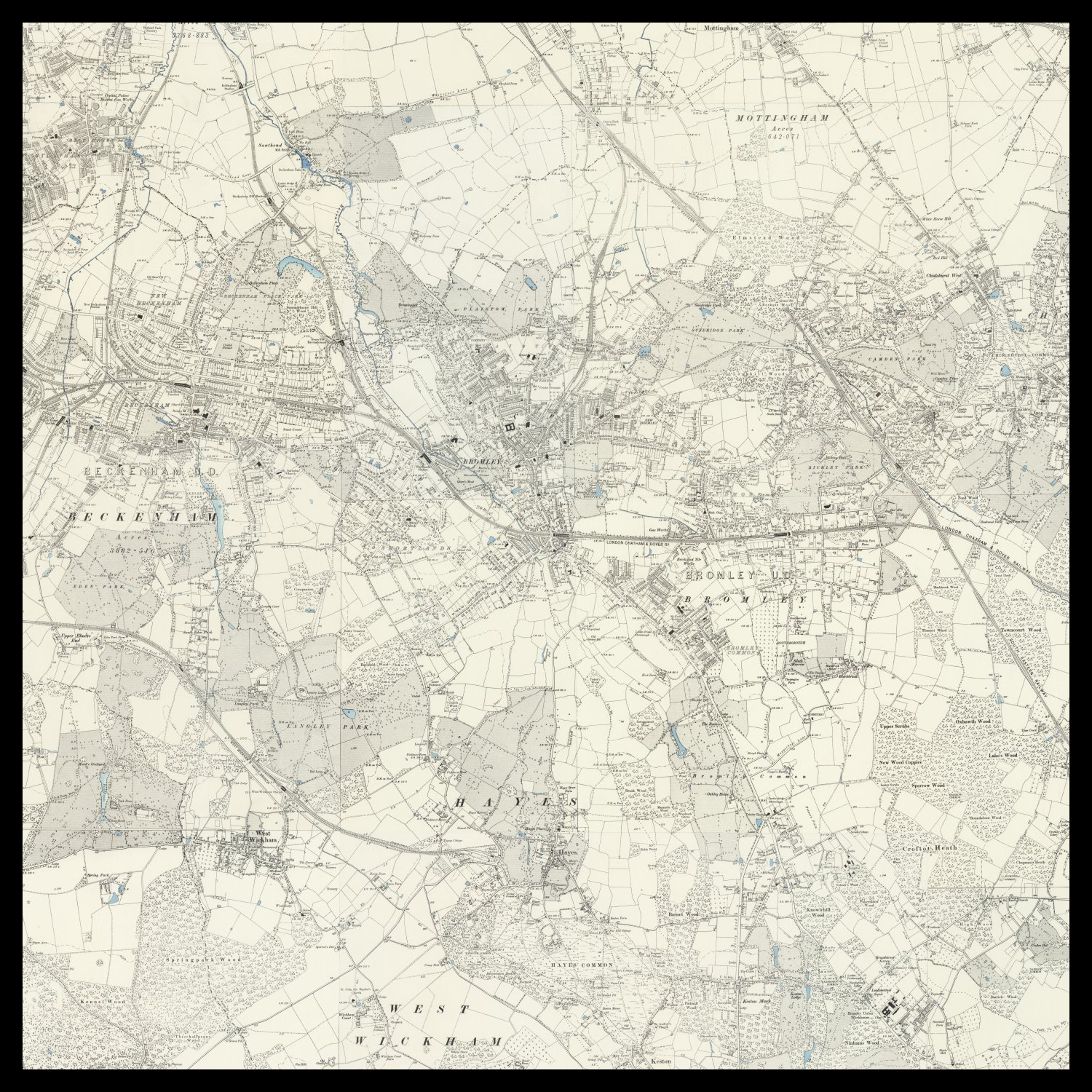 Personalised Old Map of Bromley – The Unique Maps Co.