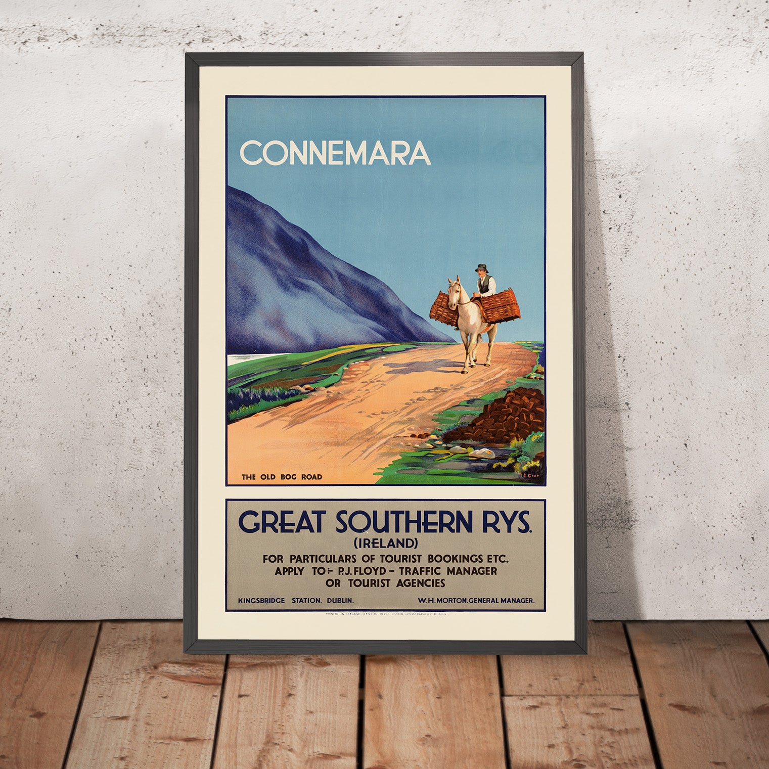 Connemara Travel Poster: The Old Bog Road by Great Southern Railways ...