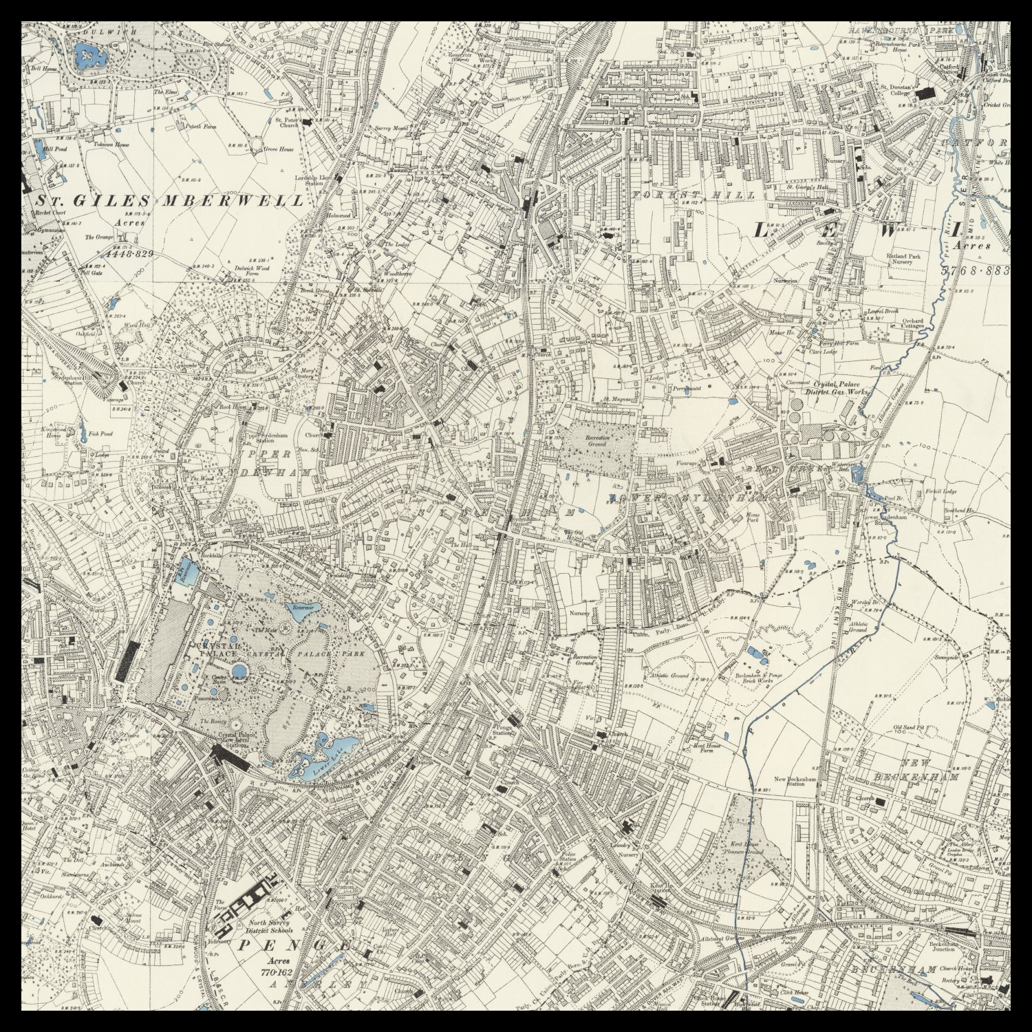 Personalised Old Map of Sydenham – The Unique Maps Co.