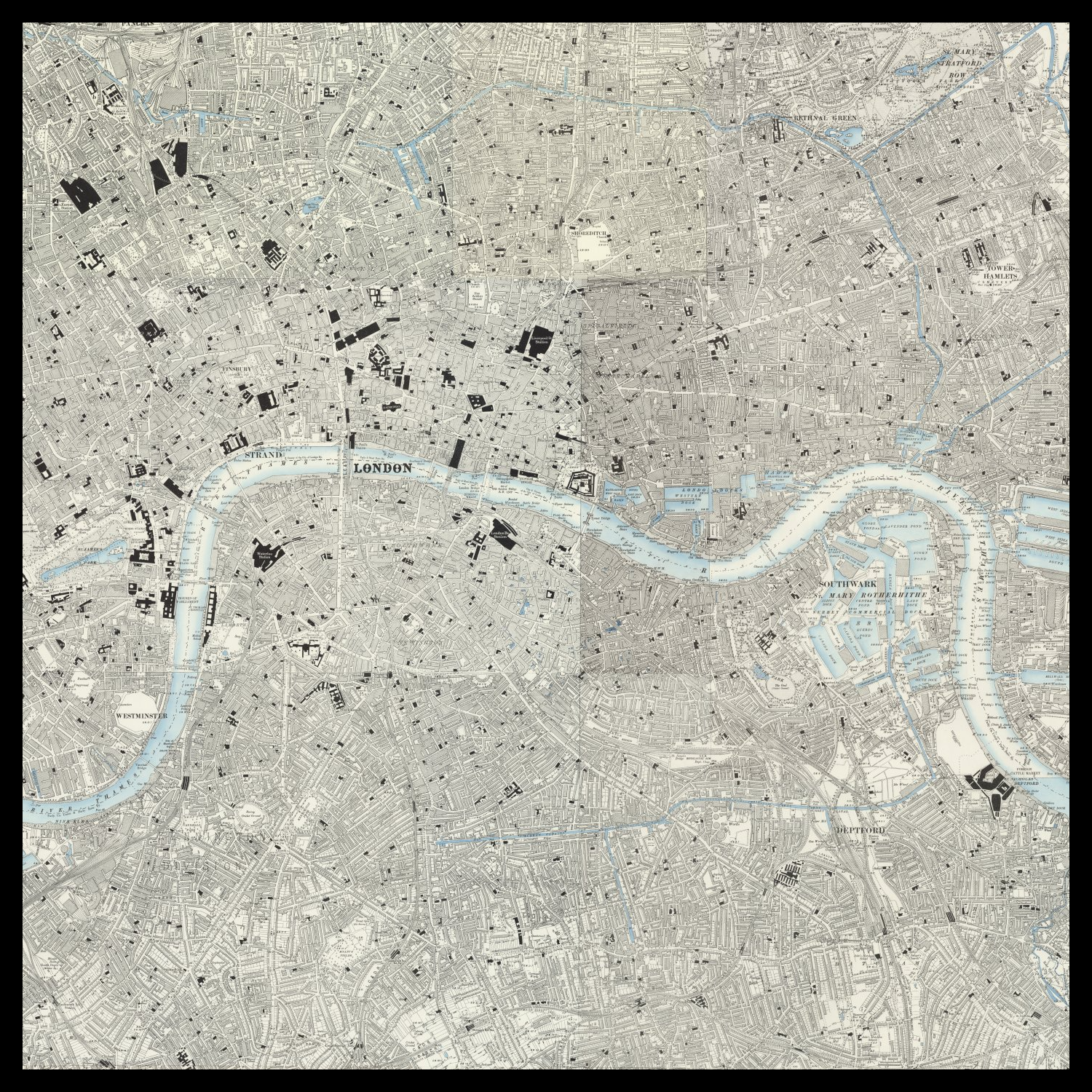 Personalised Old Map of Southwark – The Unique Maps Co.