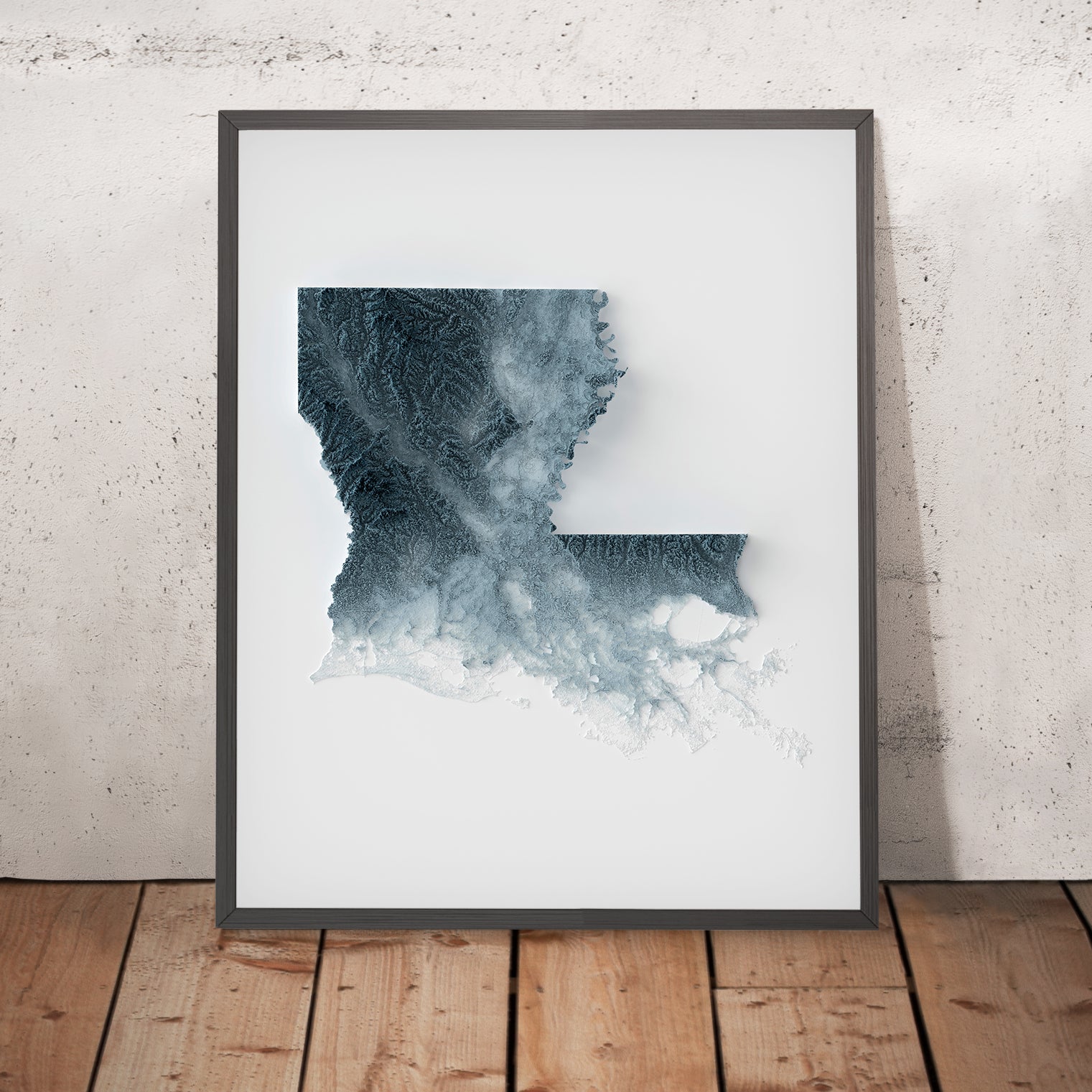 Louisiana Topographic 3D Relief Map – The Unique Maps Co.