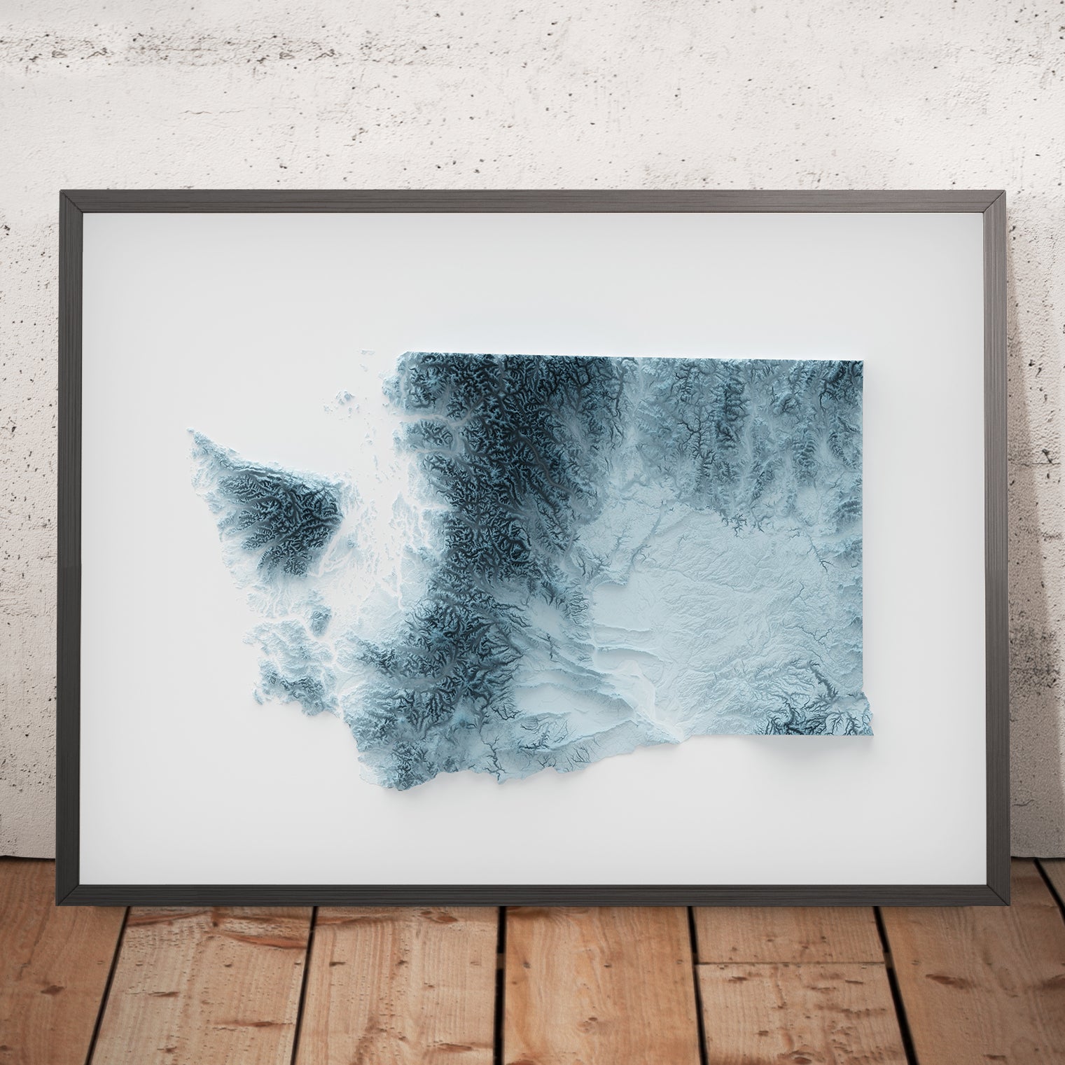 Washington State Topographic 3D Relief Map – The Unique Maps Co.