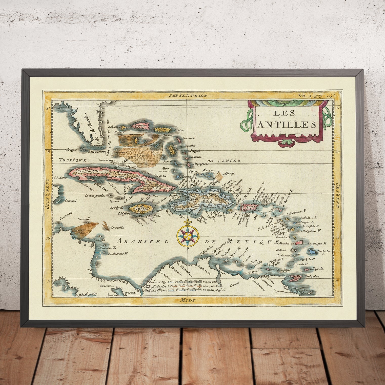 Rare Map of the Greater & Lesser Antilles by du Plessis, 1700: Cuba, H ...