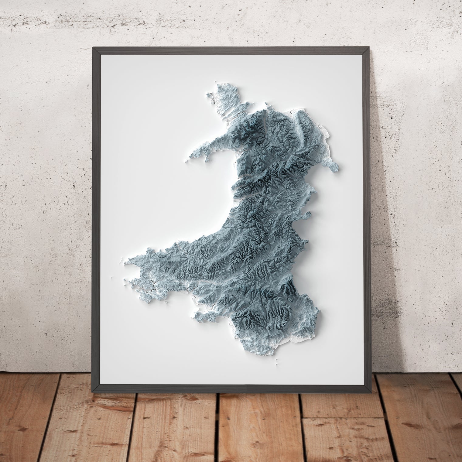 Wales Topographic 3D Relief Map – The Unique Maps Co.