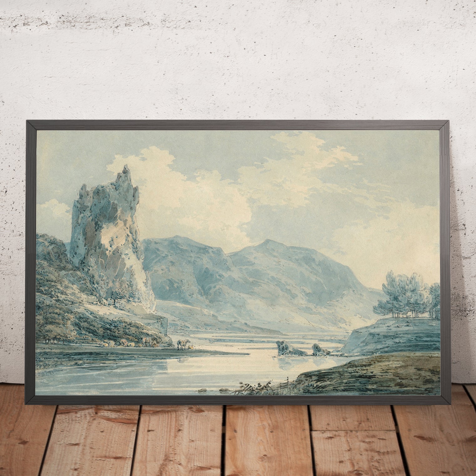 Ilam Rock, Dovedale, Derbyshire by Turner, 1802 – The Unique Maps Co.