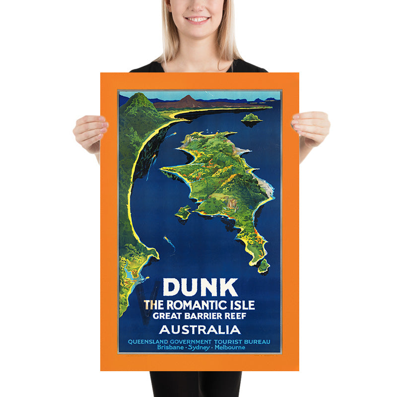 Great Barrier Reef Travel Poster: Dunk the Romantic Isle by Peter Smit ...